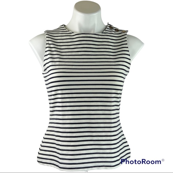 Escada | Tops | Escada Sport Nautical Stripe Tank Crop Top 34 4 Xs S ...